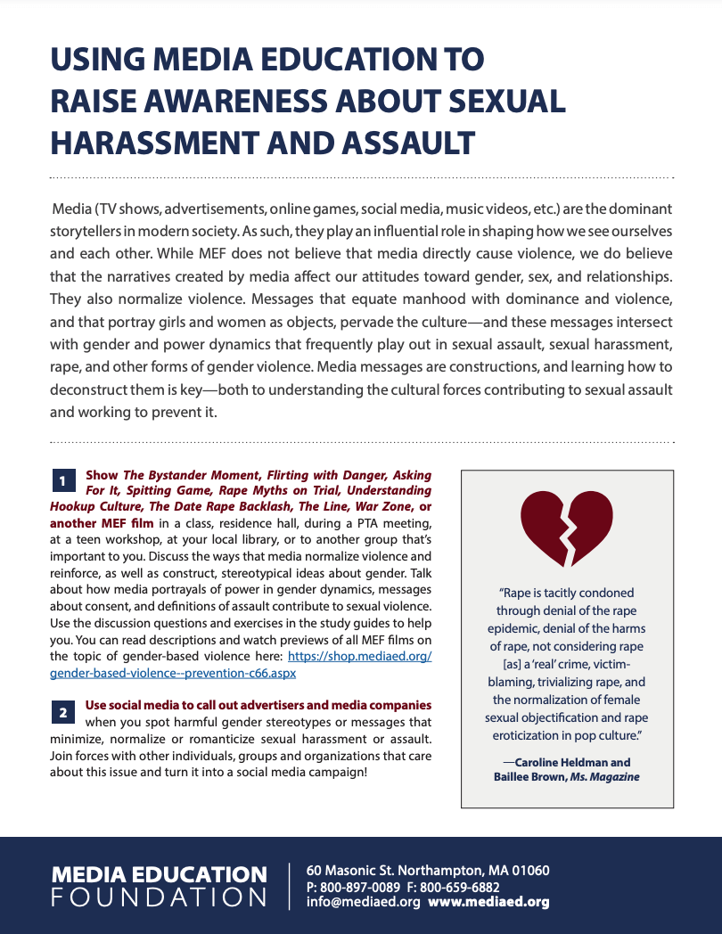 Free Handout: Using Media Education to Raise Awareness About Sexual ...